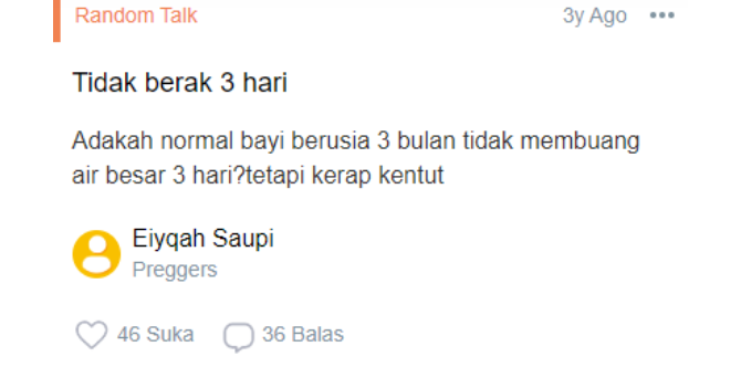Tidak berak 3 hari Adakah normal bayi berusia 3 bulan tidak